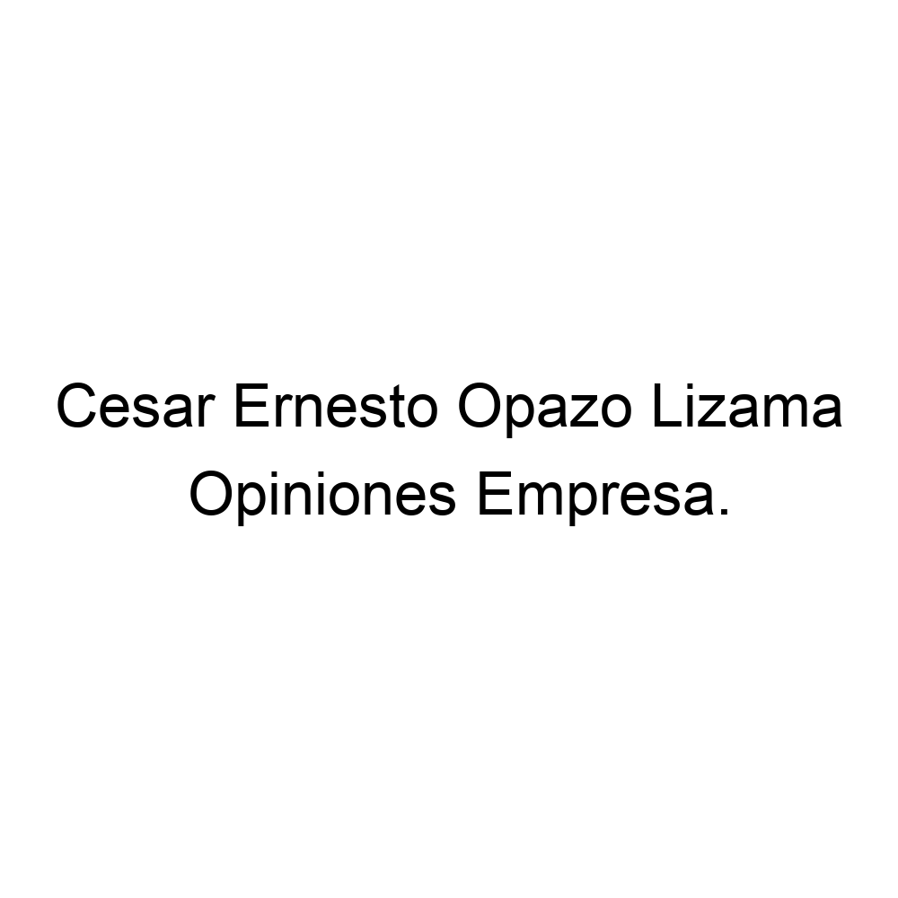 Opiniones Cesar Ernesto Opazo Lizama, 56452713758