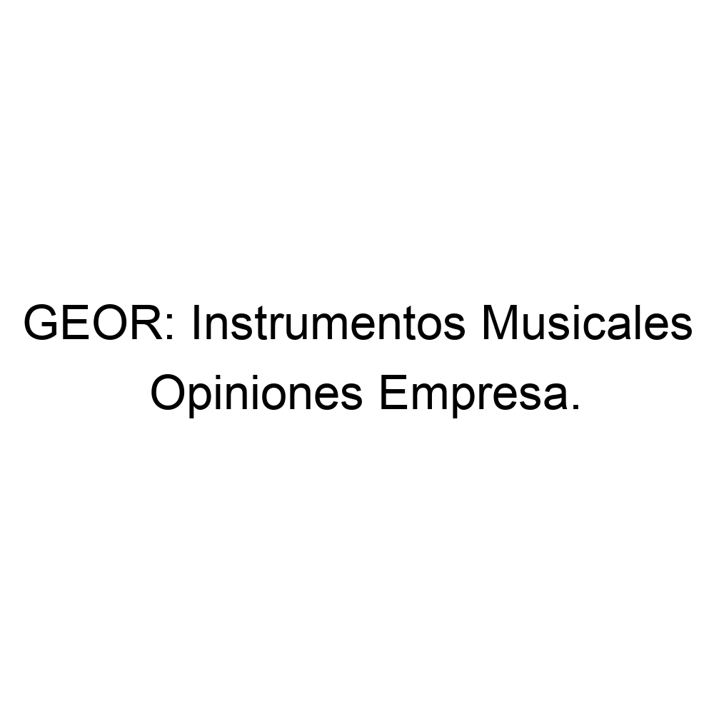 Opiniones GEOR: Instrumentos Musicales, 85704323